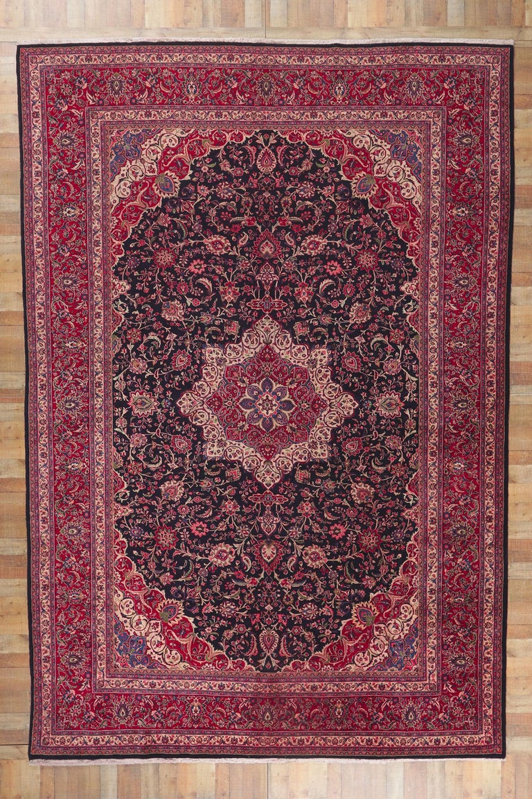 Vintage Persian Mashhad Rug For Sale at 1stDibs