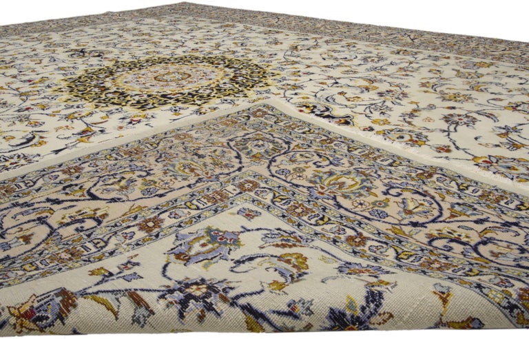 Vintage Persian Najafabad Rug with Romantic Chinoiserie Chic Style For ...