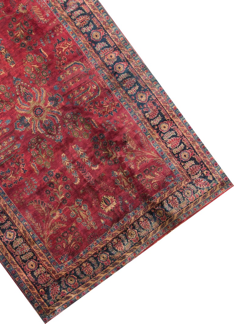 Vintage Persian Sarouk Rug Circa 1930 For Sale at 1stDibs