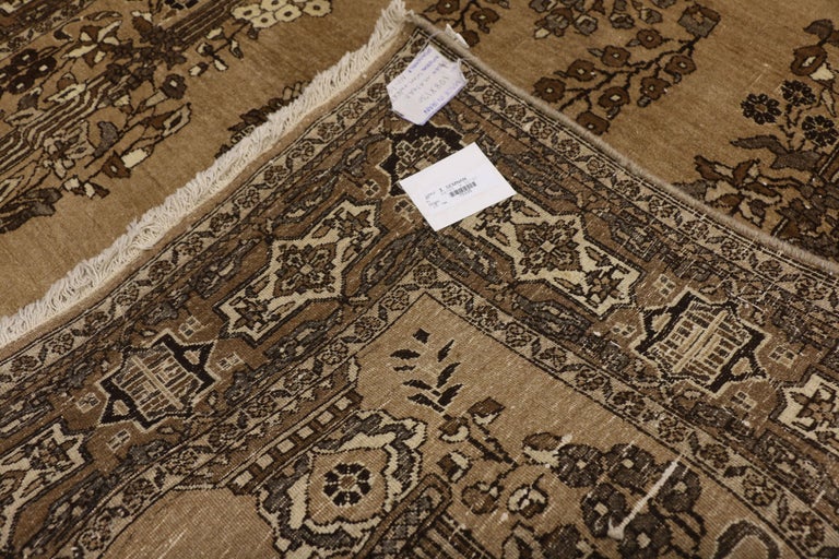 Vintage Persian Semnan Prayer Rug with Garden View For Sale at 1stDibs