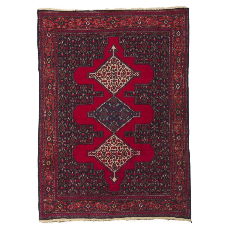 Vintage Persian Senneh Rug For Sale at 1stDibs