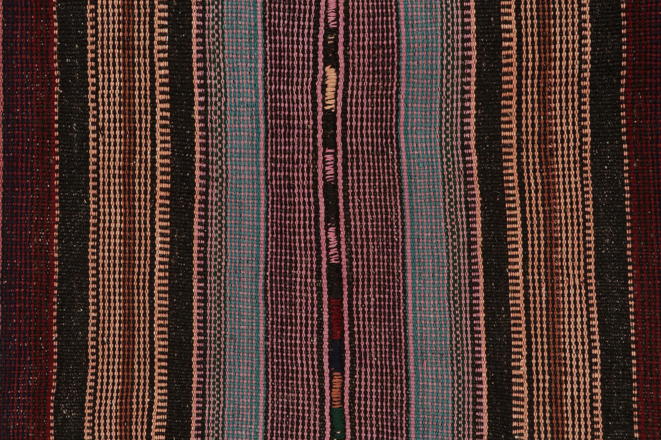 Vintage Persian Shahsavan Kilim in Polychromatic Stripes by Rug and ...