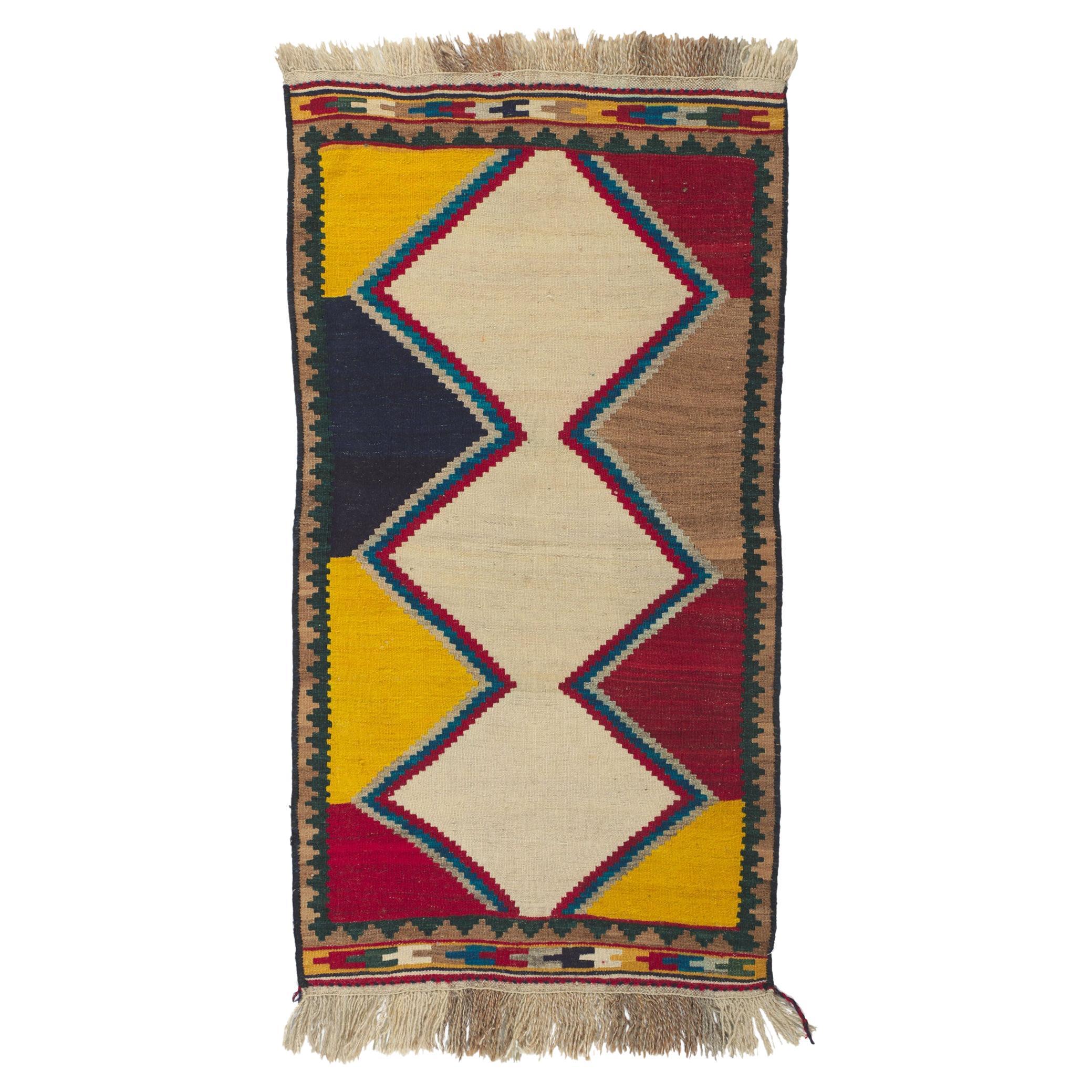 Tribal Persian Vintage Shiraz Rug with Medallions at 1stDibs