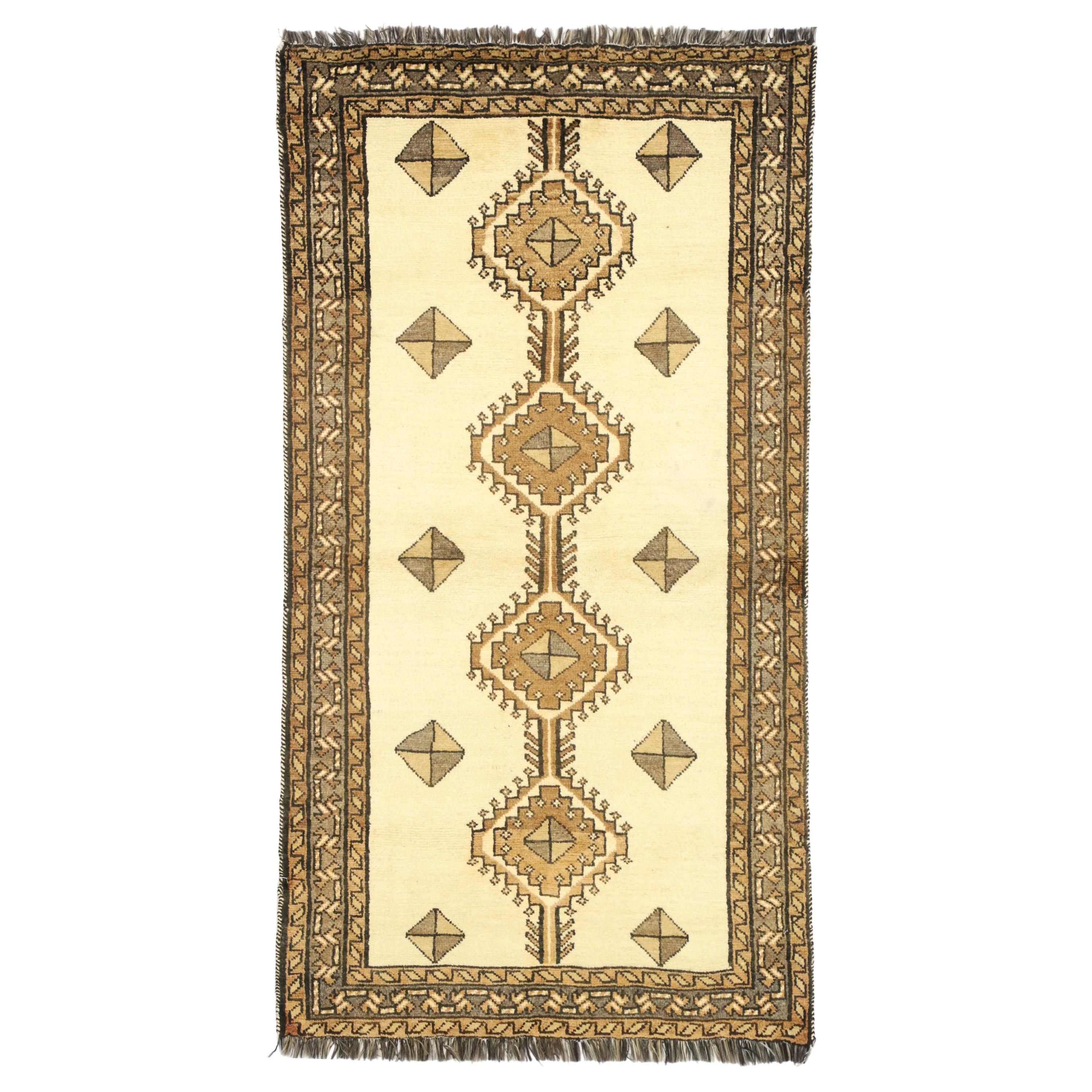 Earth Tones Vintage Persian Shiraz with Tribal Design and Neutral ...