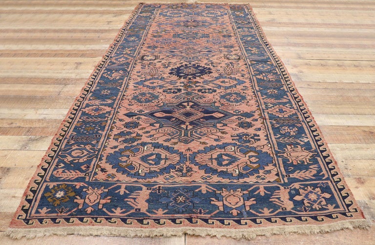 Vintage Persian Soumak Rug with Bohemian Style For Sale at 1stDibs