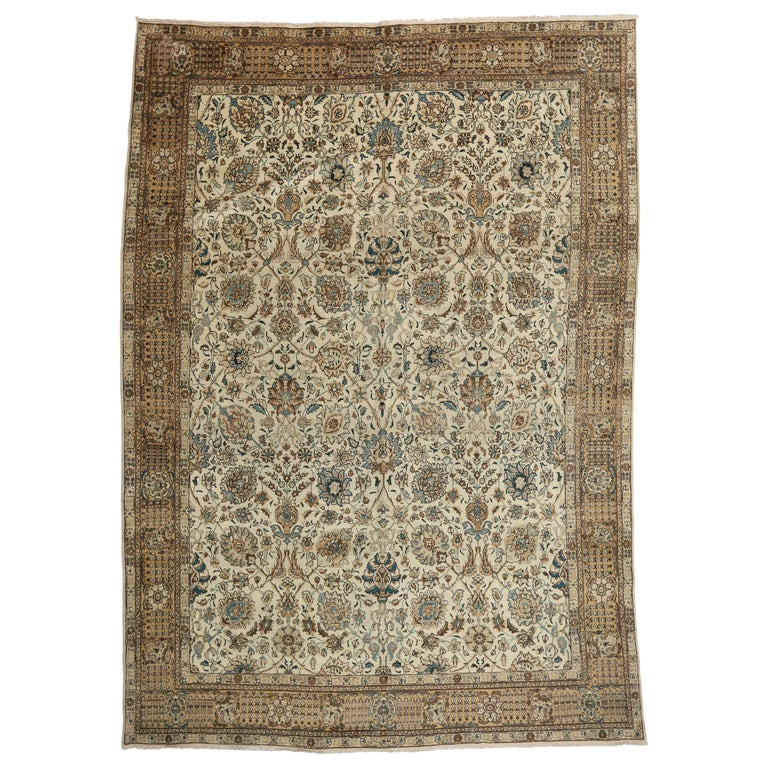 Vintage Persian Tabriz Area Rug with Neoclassical Swedish Gustavian ...