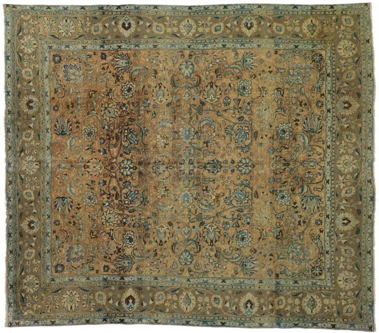 Vintage Persian Tabriz Area Rug with Eclectic Parisian and Georgian ...