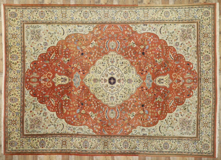 Vintage Persian Tabriz Palace Size Rug with Arts and Crafts Renaissance ...