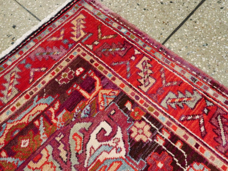 Vintage Persian Hamadan Throw Rug For Sale at 1stDibs