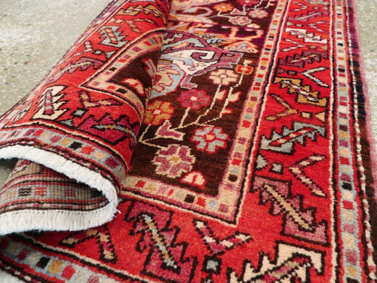 Vintage Persian Hamadan Throw Rug For Sale at 1stDibs