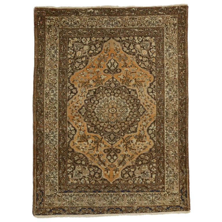 Vintage Persian Tabriz Rug with Craftsman Tuscan Style For Sale at ...