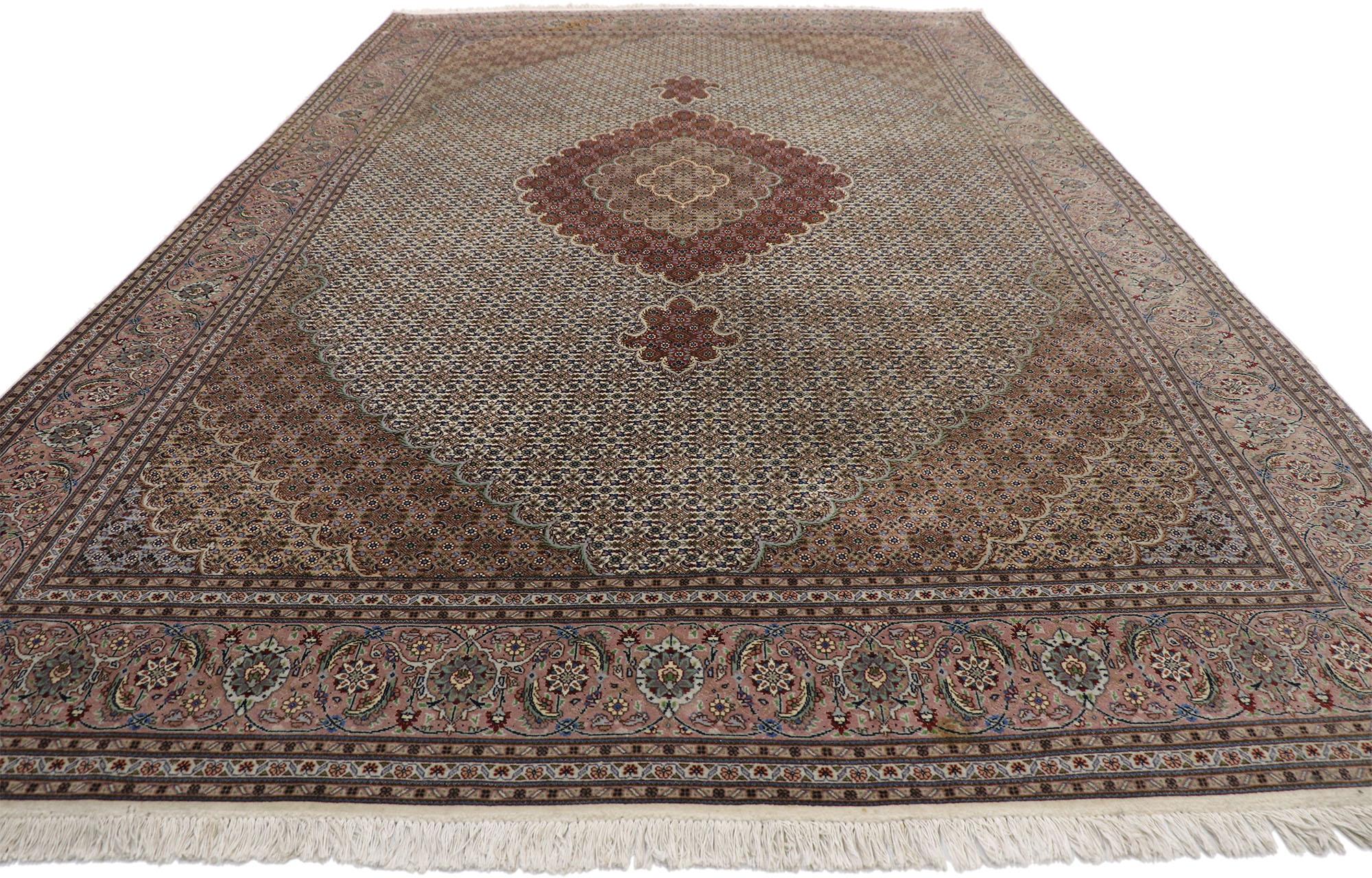 Vintage Persian Tabriz Rug with Mahi Fish Design For Sale at 1stDibs