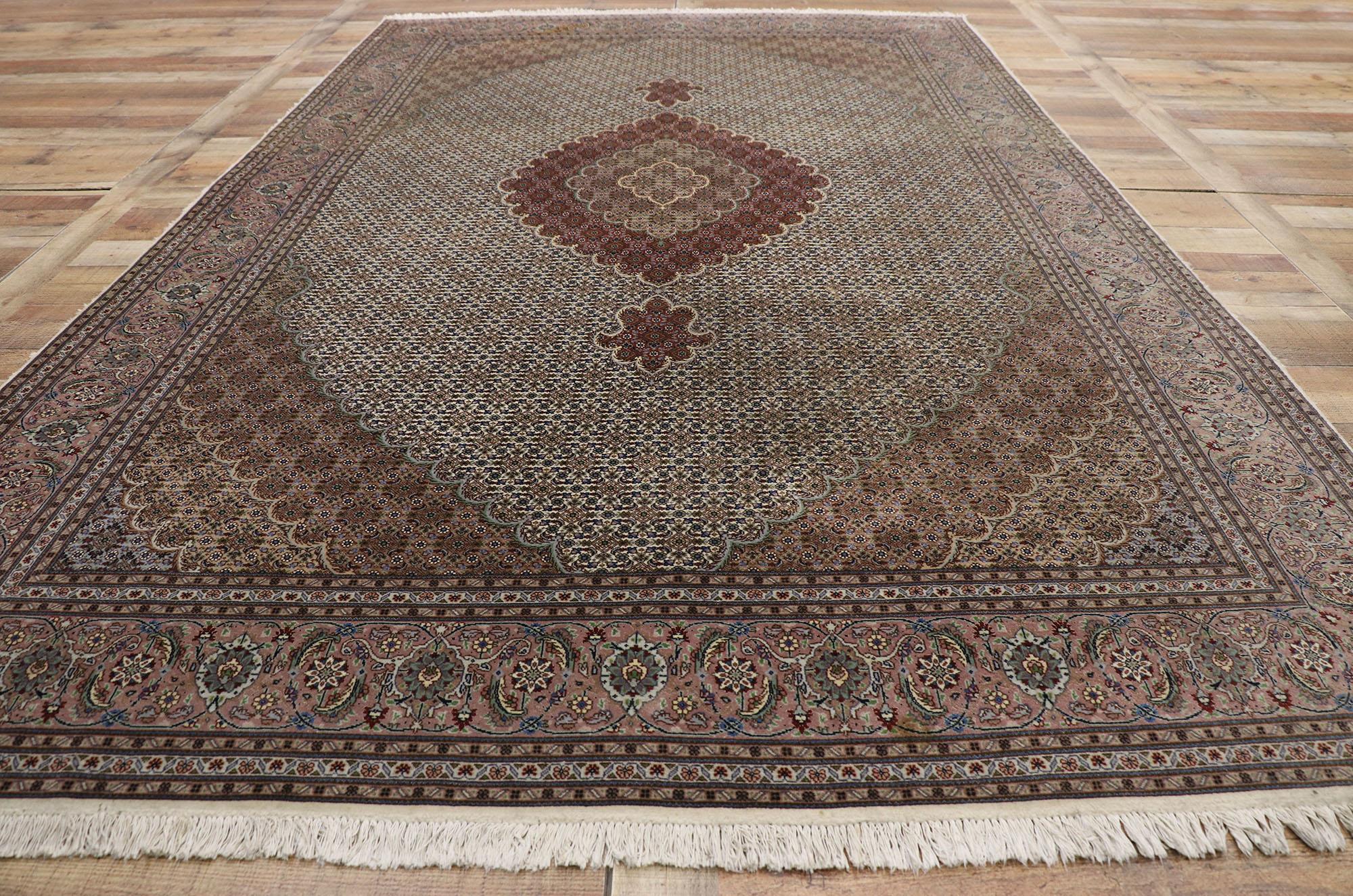 Vintage Persian Tabriz Rug with Mahi Fish Design For Sale at 1stDibs