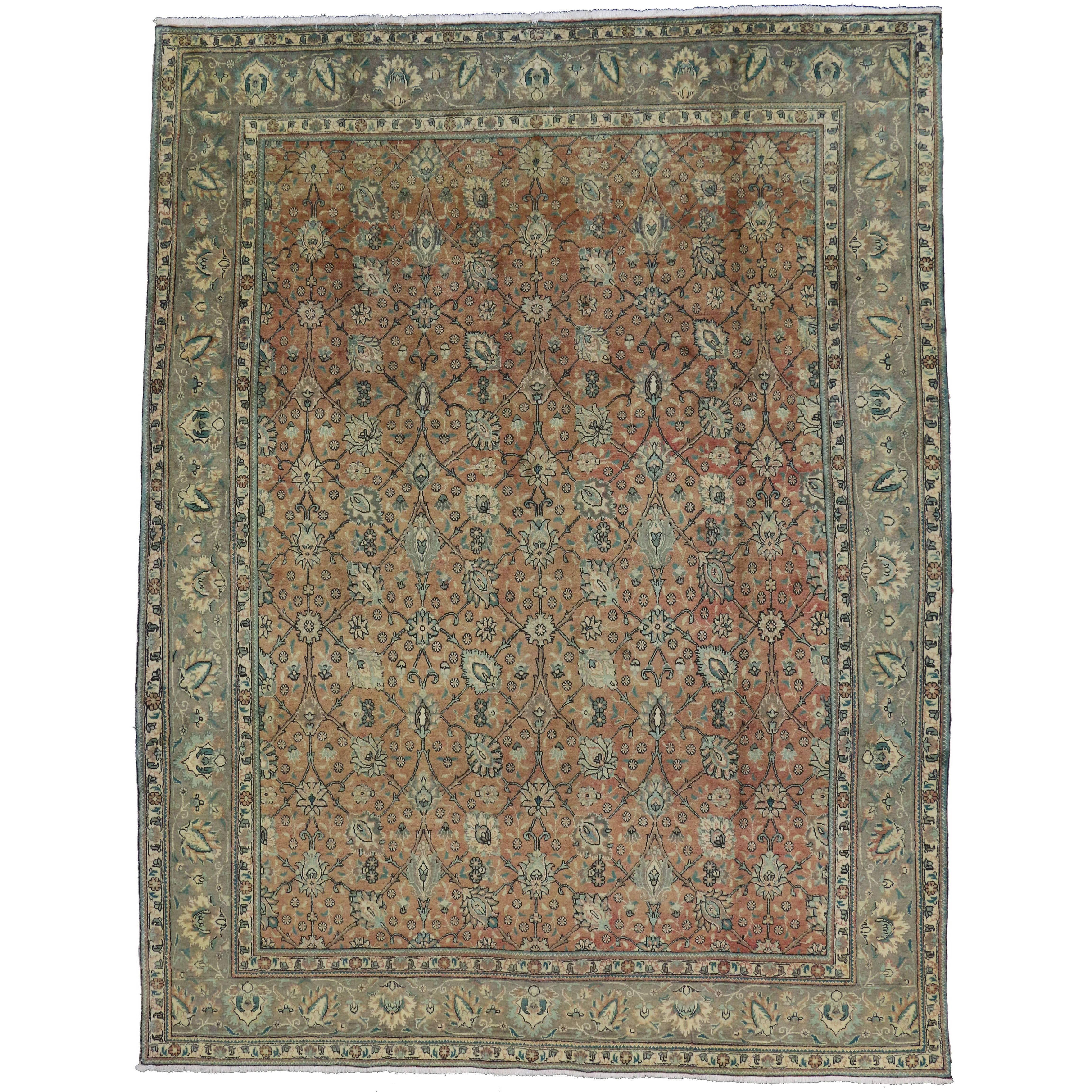 Vintage Persian Tabriz Rug with Baroque Venetian Style For Sale at ...