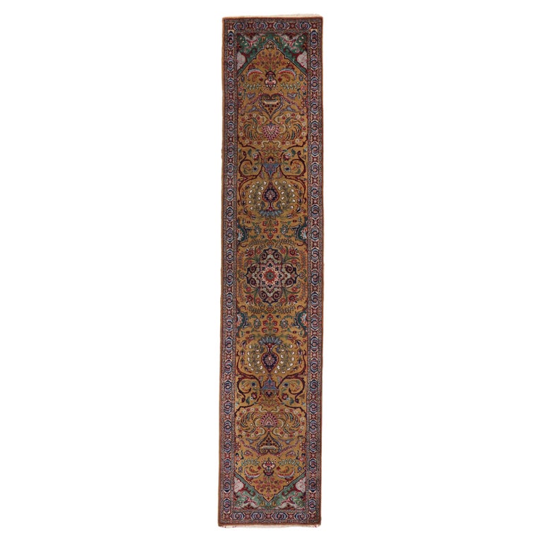 Vintage Persian Tabriz Runner For Sale at 1stDibs