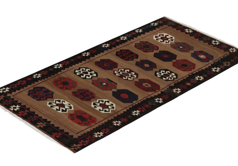 Vintage Persian Tribal Kilim in Brown with Medallion Patterns by Rug ...