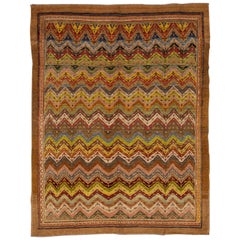 Pair of Small Fine Wool Persian Tribal Backface Rug For Sale at 1stDibs