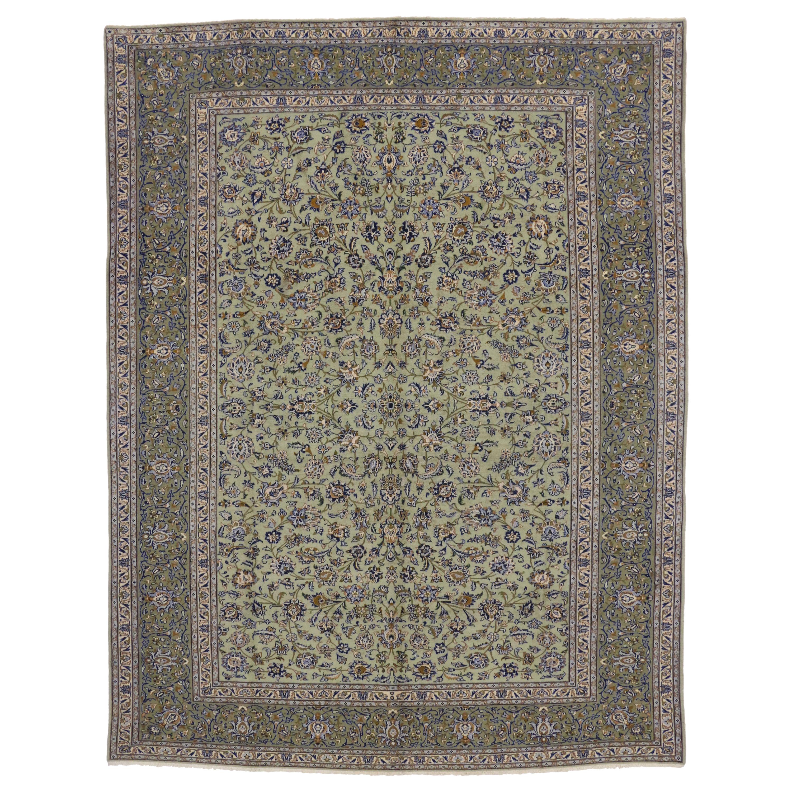 Vintage Persian Yazd Kirman Rug with French Country Style For Sale at ...