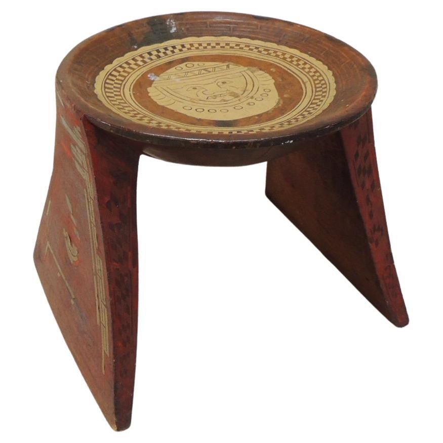 Vintage Round Wood Work Bench Stool at 1stDibs | vintage round wooden ...