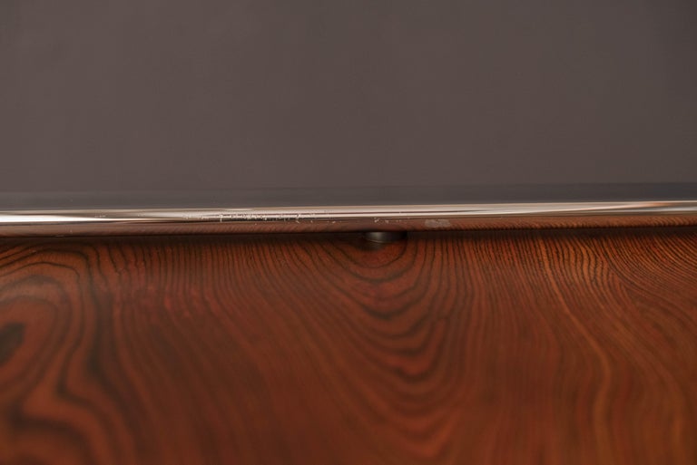 Vintage Peter Protzman Zebrawood and Chrome Executive Desk for Herman ...