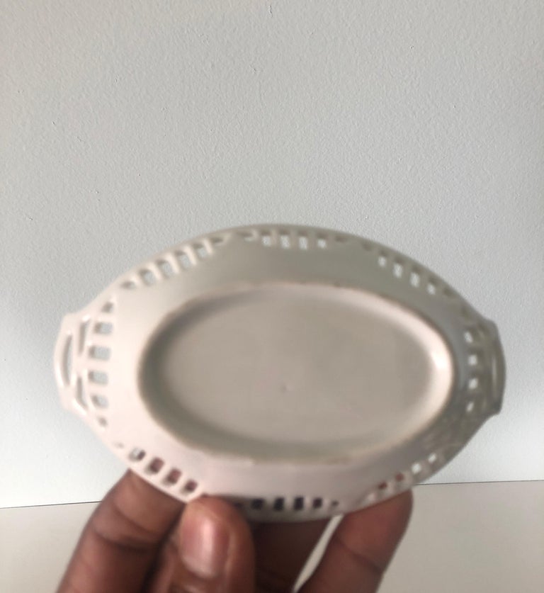 Vintage Petite German Bone China Candy Dishes Pierced Rims with ...