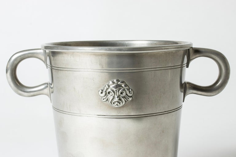 Vintage Pewter Ice Bucket by Hugo Ghelin, Ystad Metall, Sweden, 1928 ...