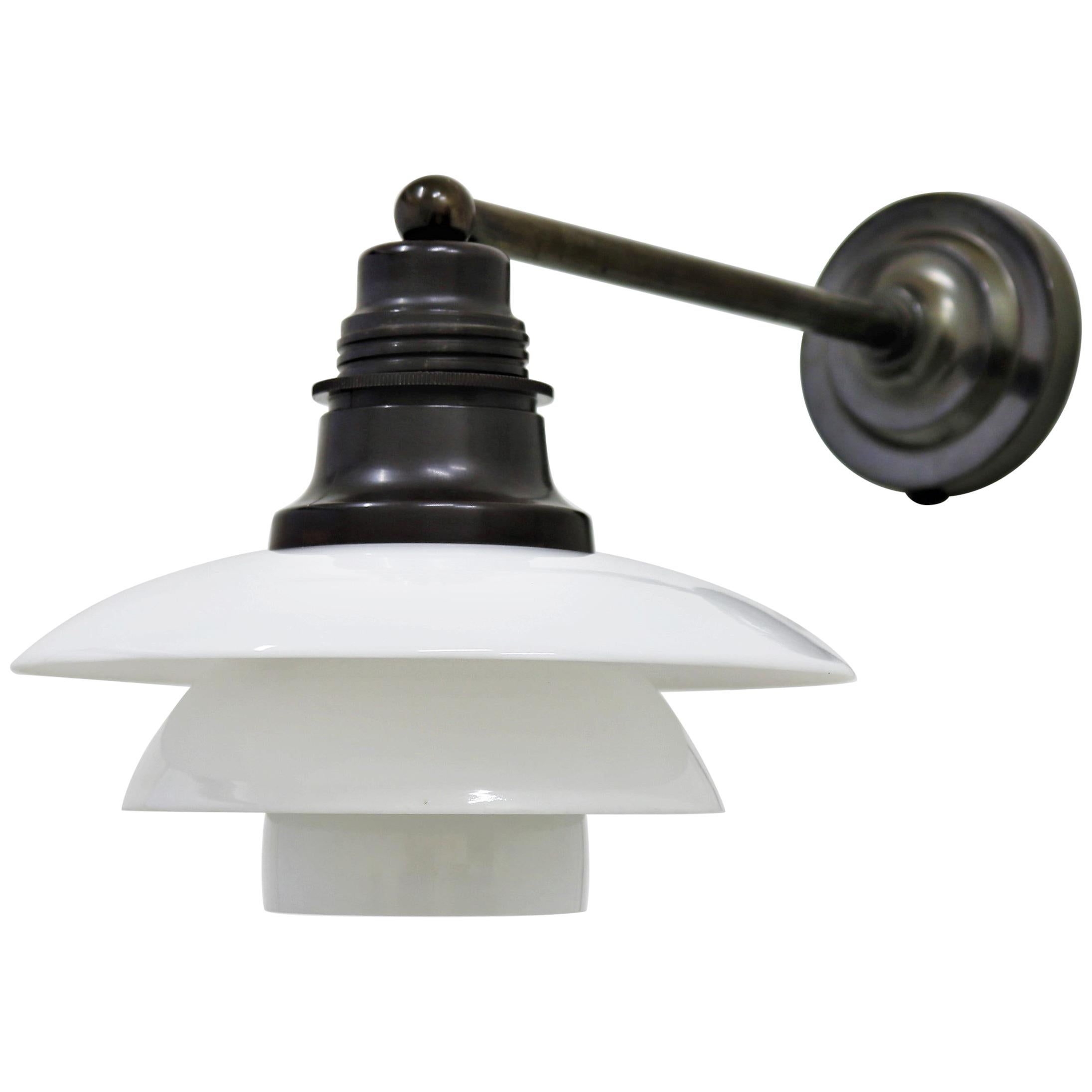 Vintage PH 2/2 Wall Lamp 'Patented' with Glass Shades / 1930s / Poul ...