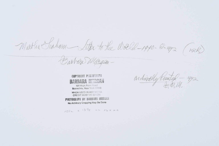 Vintage Photograph Martha Graham Letter to the World by Barbara Morgan ...