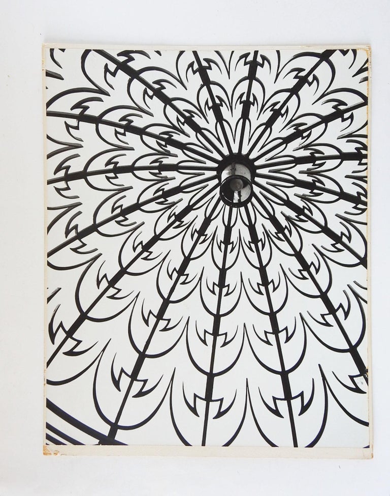 Vintage Photograph of Art Deco Iron Light Fixture For Sale at 1stDibs