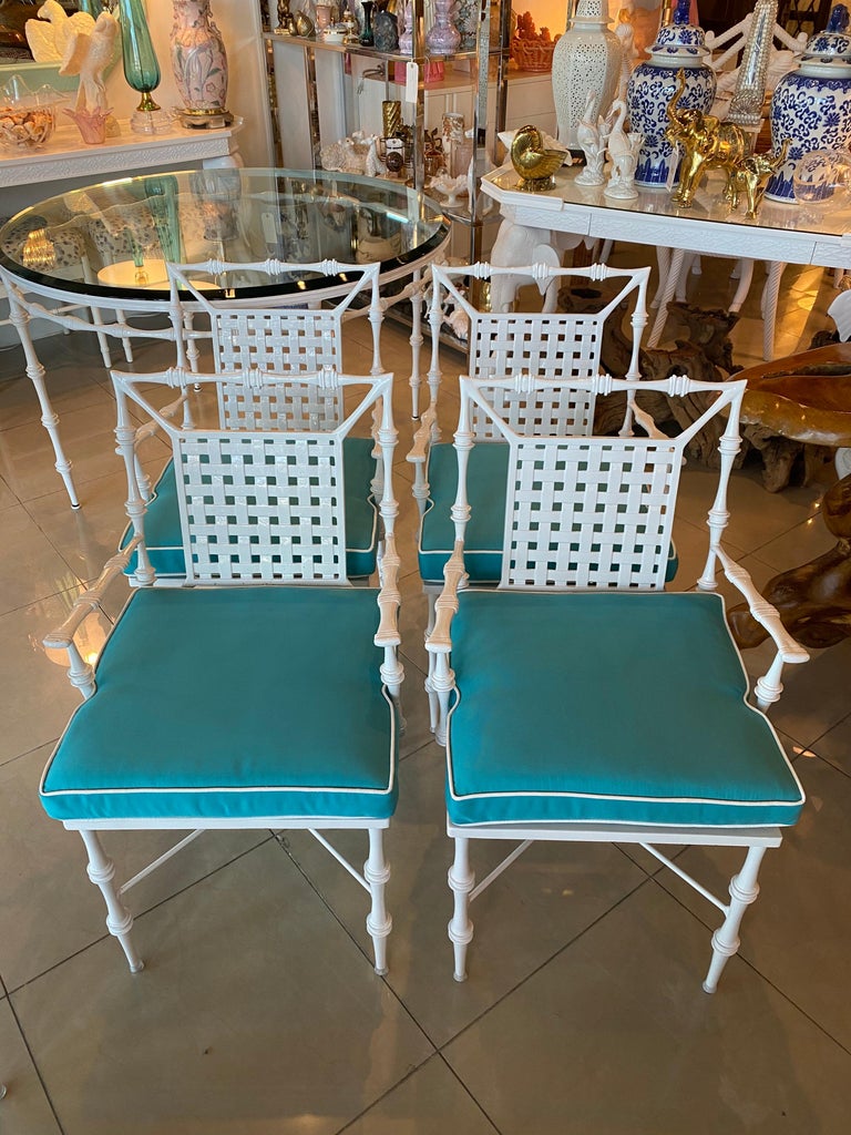 Vintage Phyllis Morris Patio Dining Set Table and 4 Armchairs Chairs ...