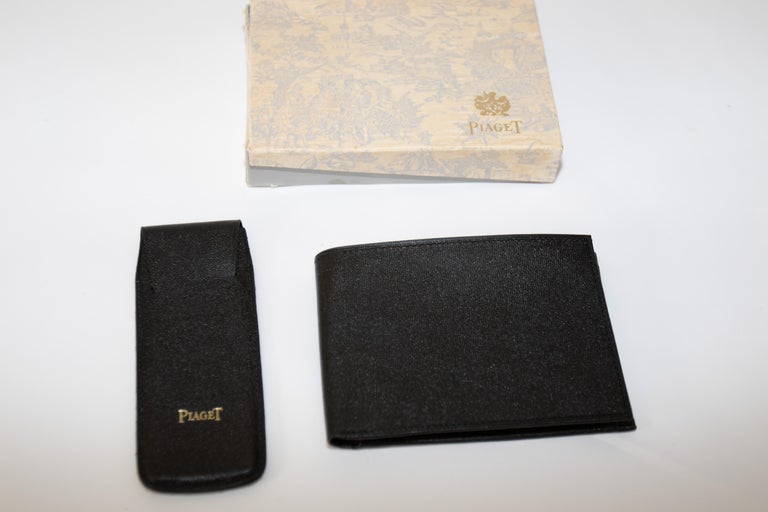 Vintage Piaget Black Leather Wallet For Sale at 1stDibs
