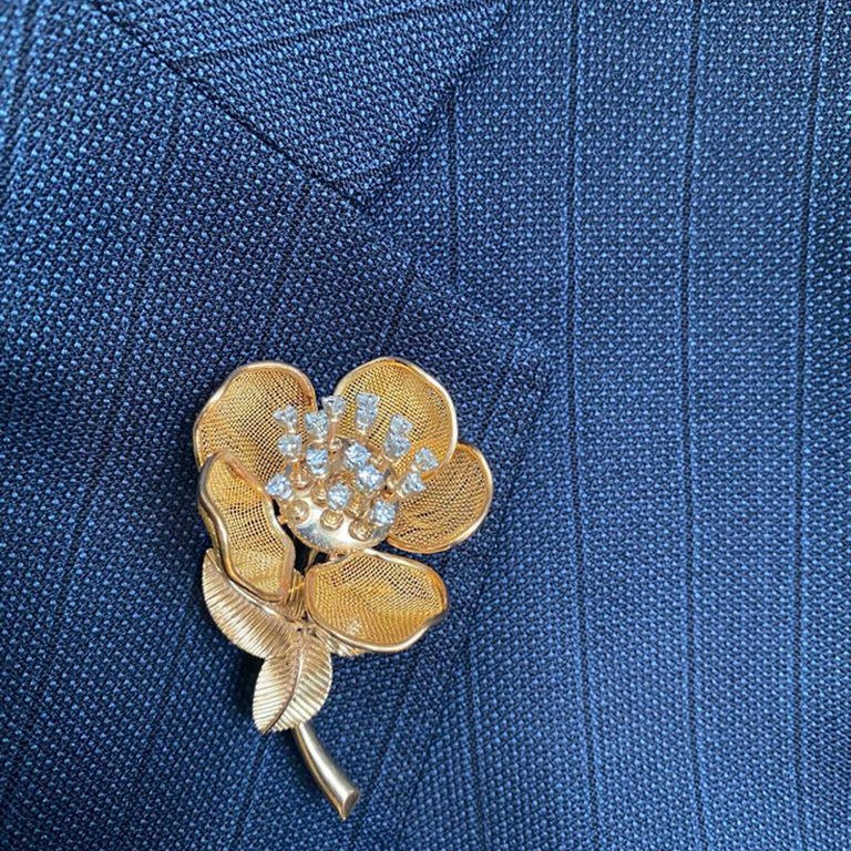 Vintage Piaget Gold and Diamond Flower Suite, Circa 1960 at 1stDibs