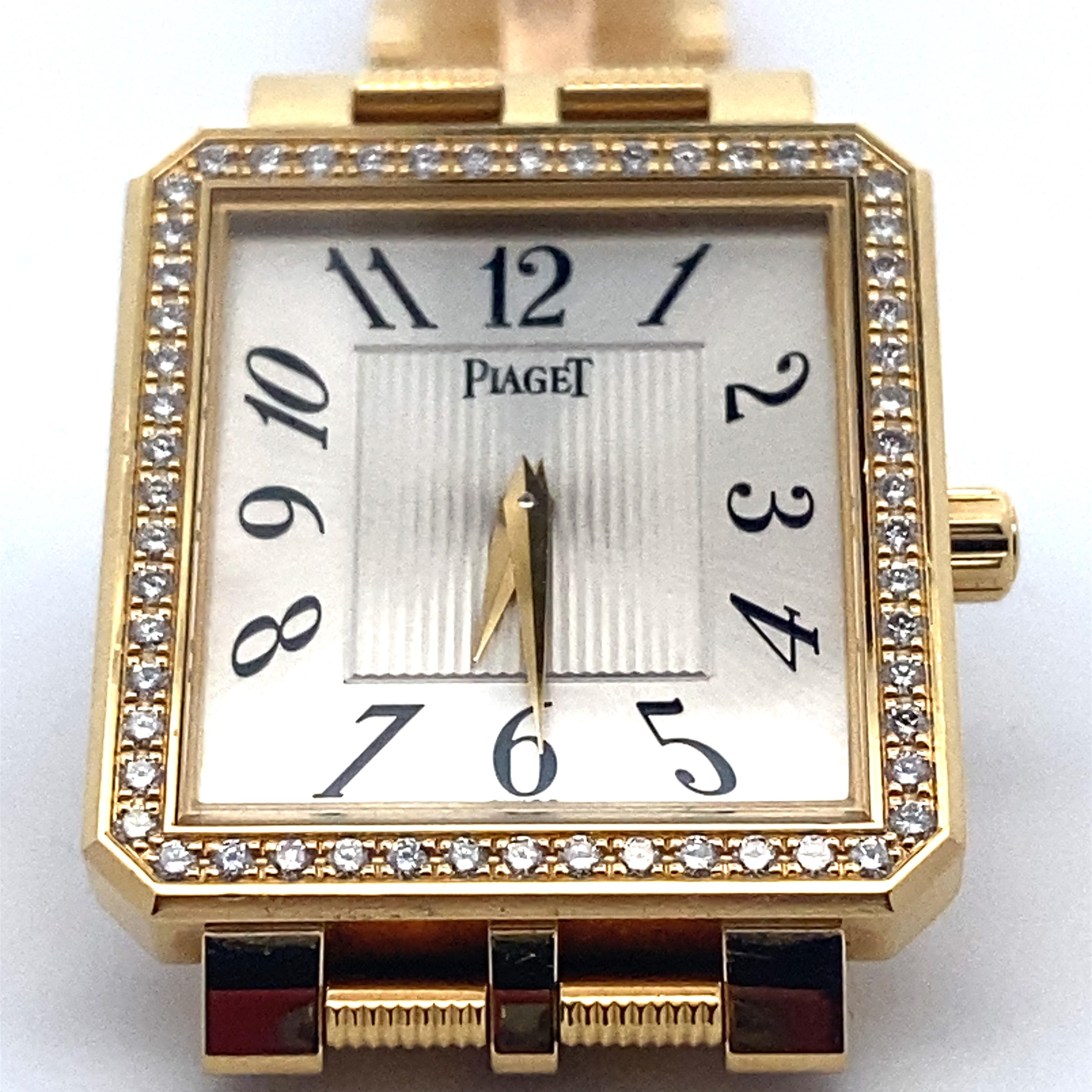 Vintage Piaget Protocole 18k Watch Diamond Bezel For Sale at 1stDibs ...