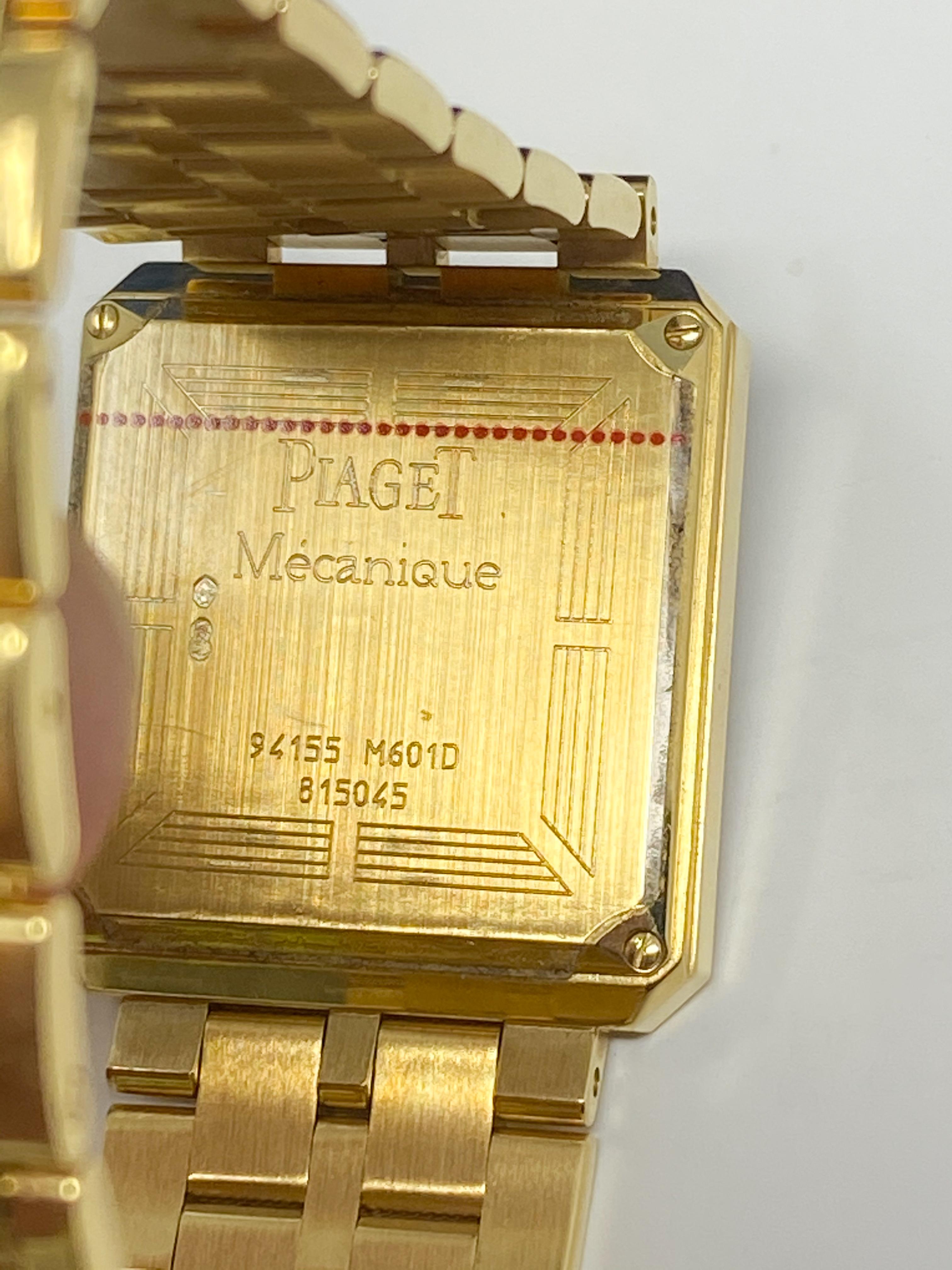 Vintage Piaget Protocole 18k Watch Diamond Bezel For Sale at 1stDibs ...