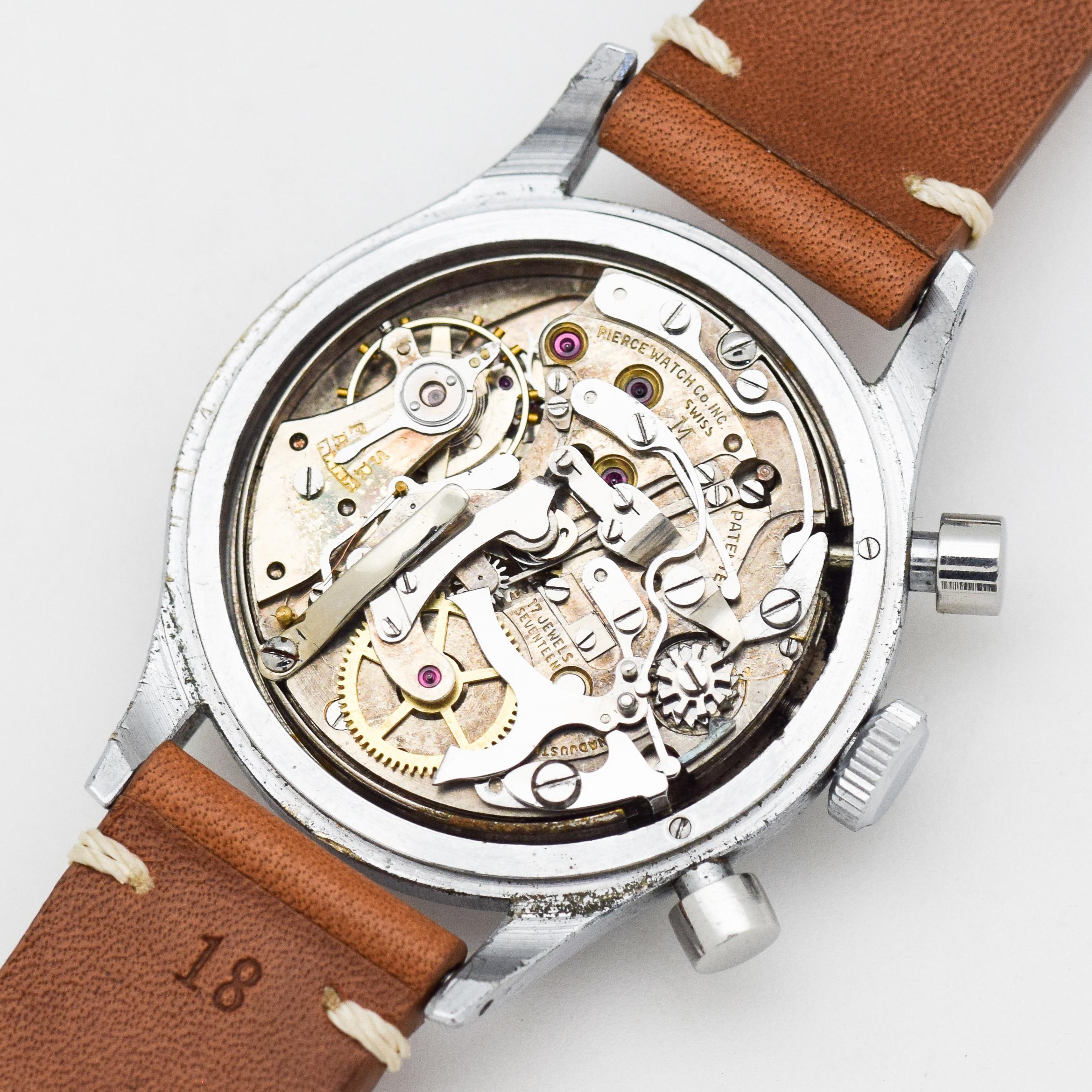 Vintage Pierce Chronograph 2-Register Wristwatch, 1950s at 1stDibs ...