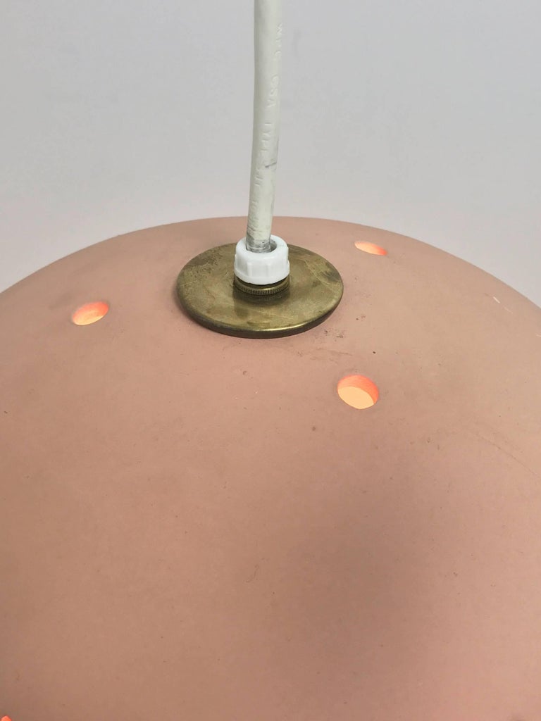 Vintage Pierced Terracotta Pendant Lamp, 1980s at 1stDibs