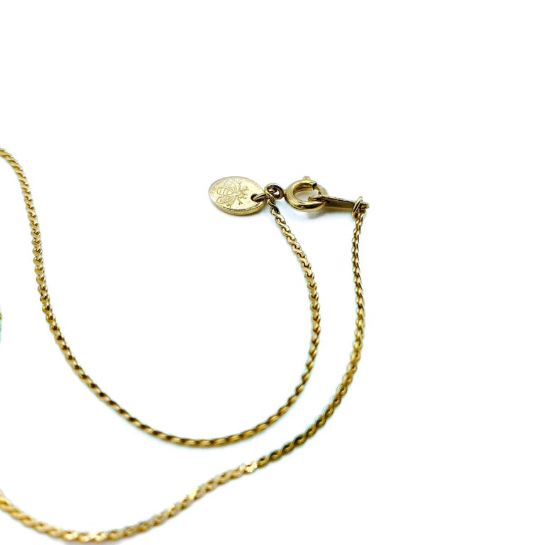 Vintage Pierre Balmain Gold Plated Necklace, 1980s For Sale at 1stDibs