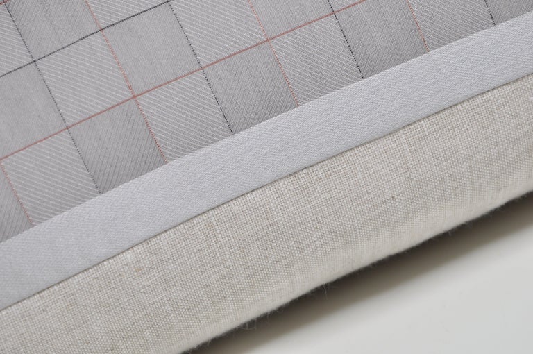 Vintage Pierre Balmain Grey Plaid Scarf with Irish Linen Cushion Pillow ...