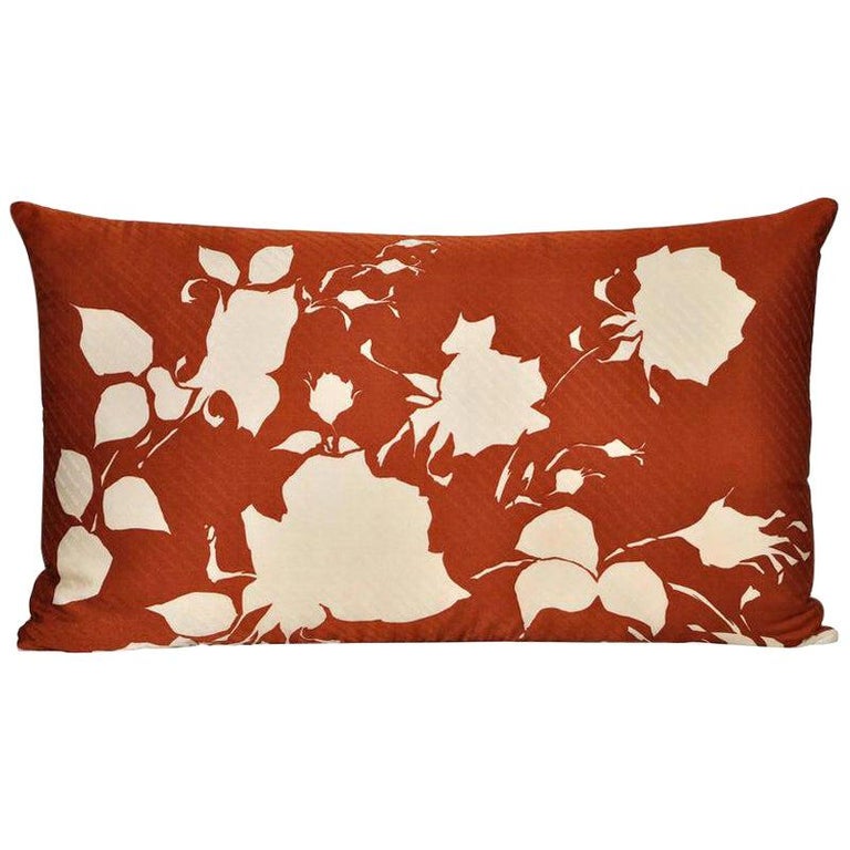 Vintage Pierre Balmain Silk Scarf with Irish Linen Cushion Pillow Bonze ...