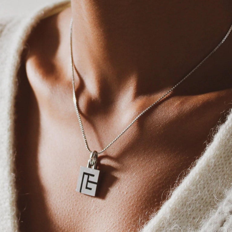 Vintage Pierre Balmain Silver Plated Necklace, 1980s For Sale at 1stDibs
