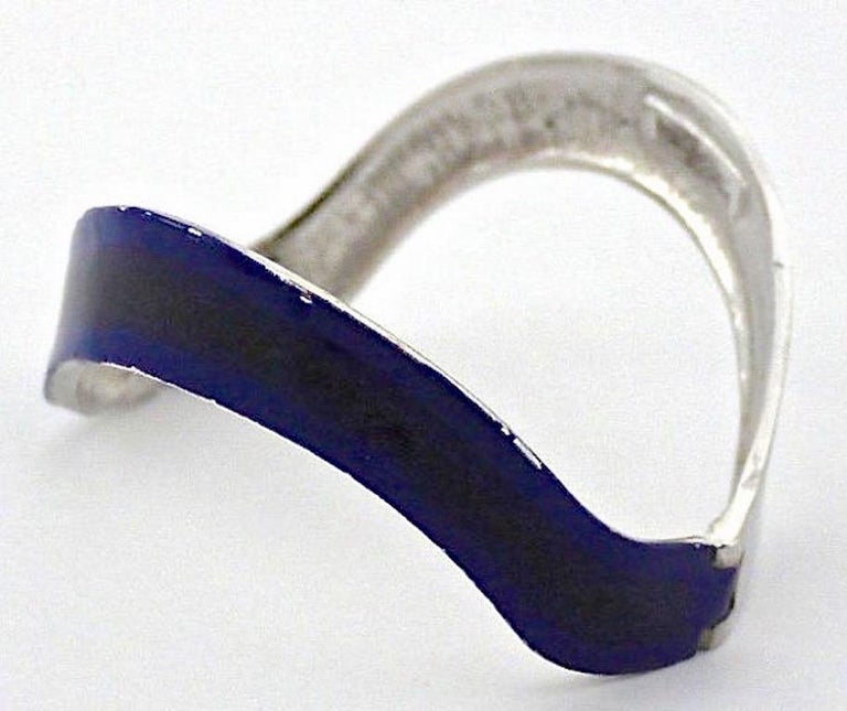 Vintage PIERRE CARDIN Modernist Enamel Stack of 3 Puzzle Bangles Cuff ...