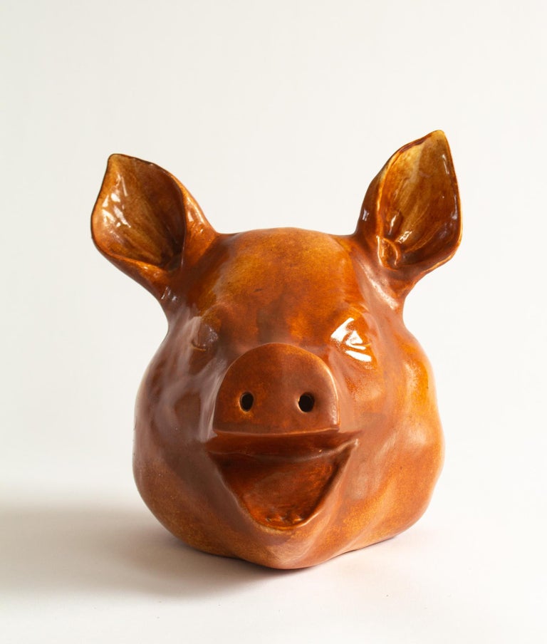 Vintage Pig in Porcelain as Decor for the Christmas Table, 19th Century ...