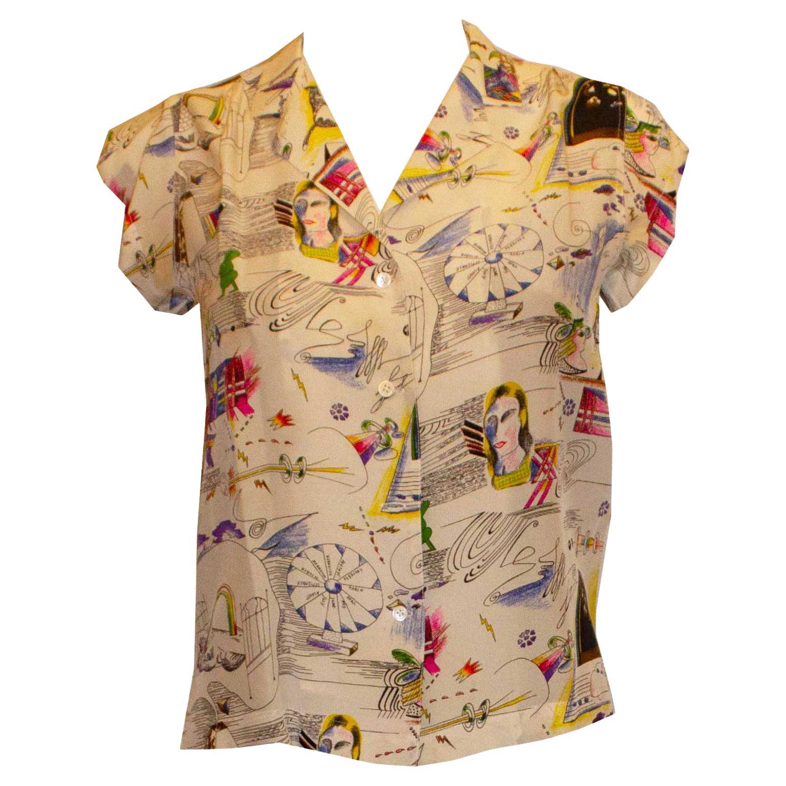 1970's Asian Floral Quilted Kimono Robe Jacket at 1stDibs