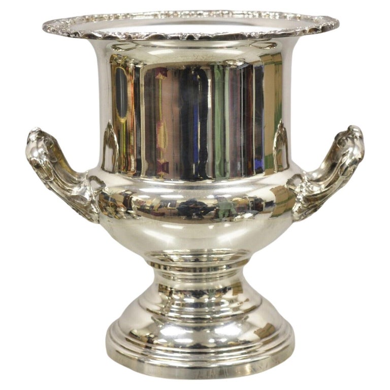Vintage Pilgrim Regency Style Silver Plated Champagne Wine Chiller Ice ...