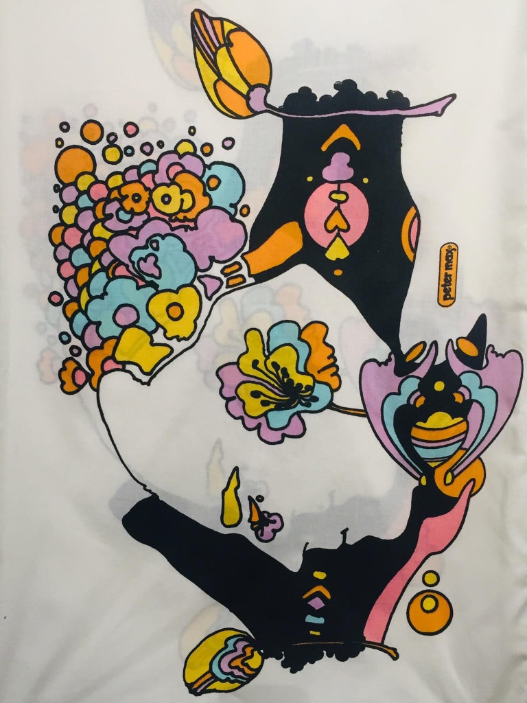 Vintage Pillowcase with Illustration by Peter Max of John Lennon at ...