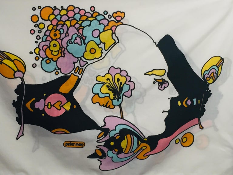 Vintage Pillowcase with Illustration by Peter Max of John Lennon at ...