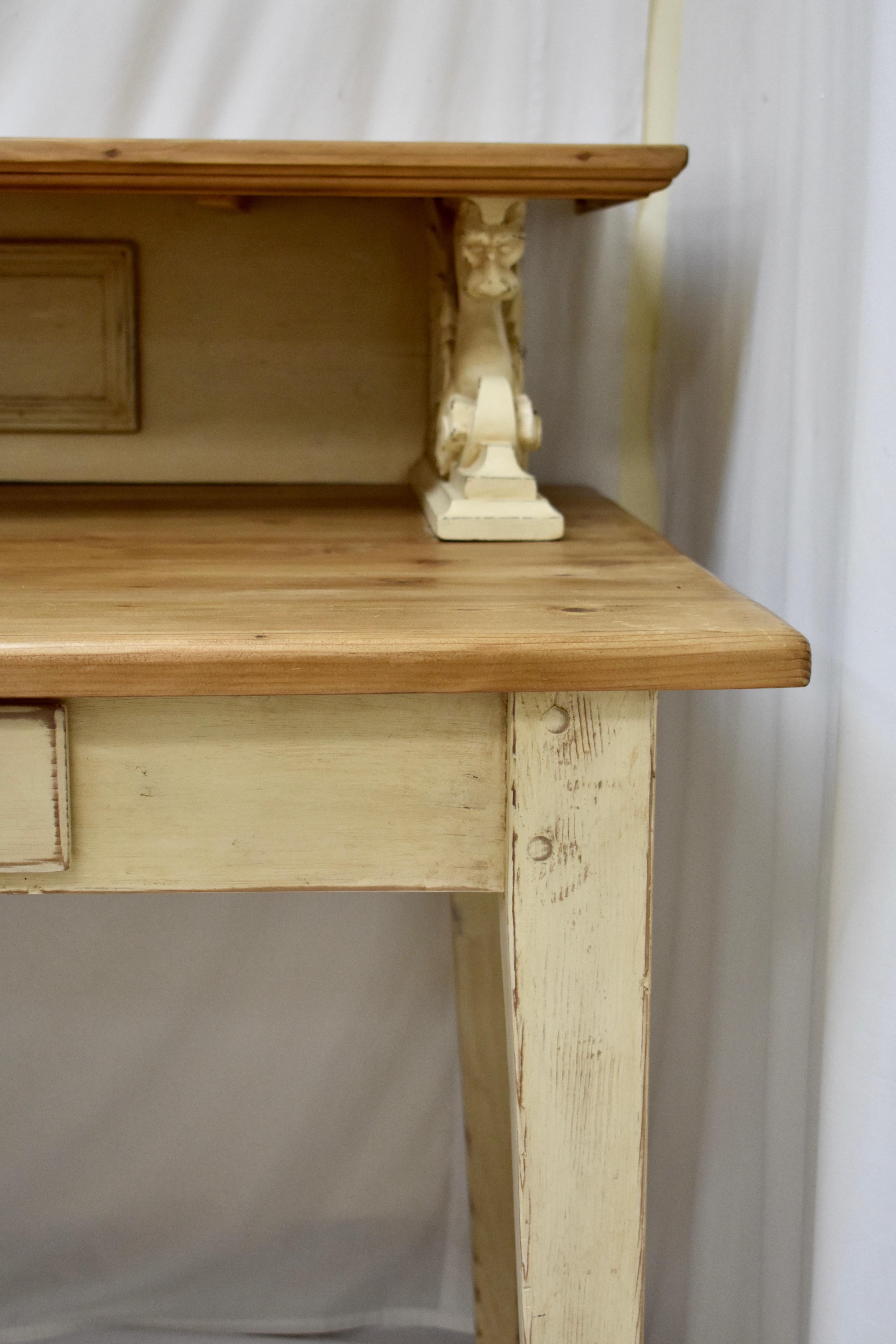 Vintage Pine and Hardwood "Partner's" Writing Desk at 1stDibs ...