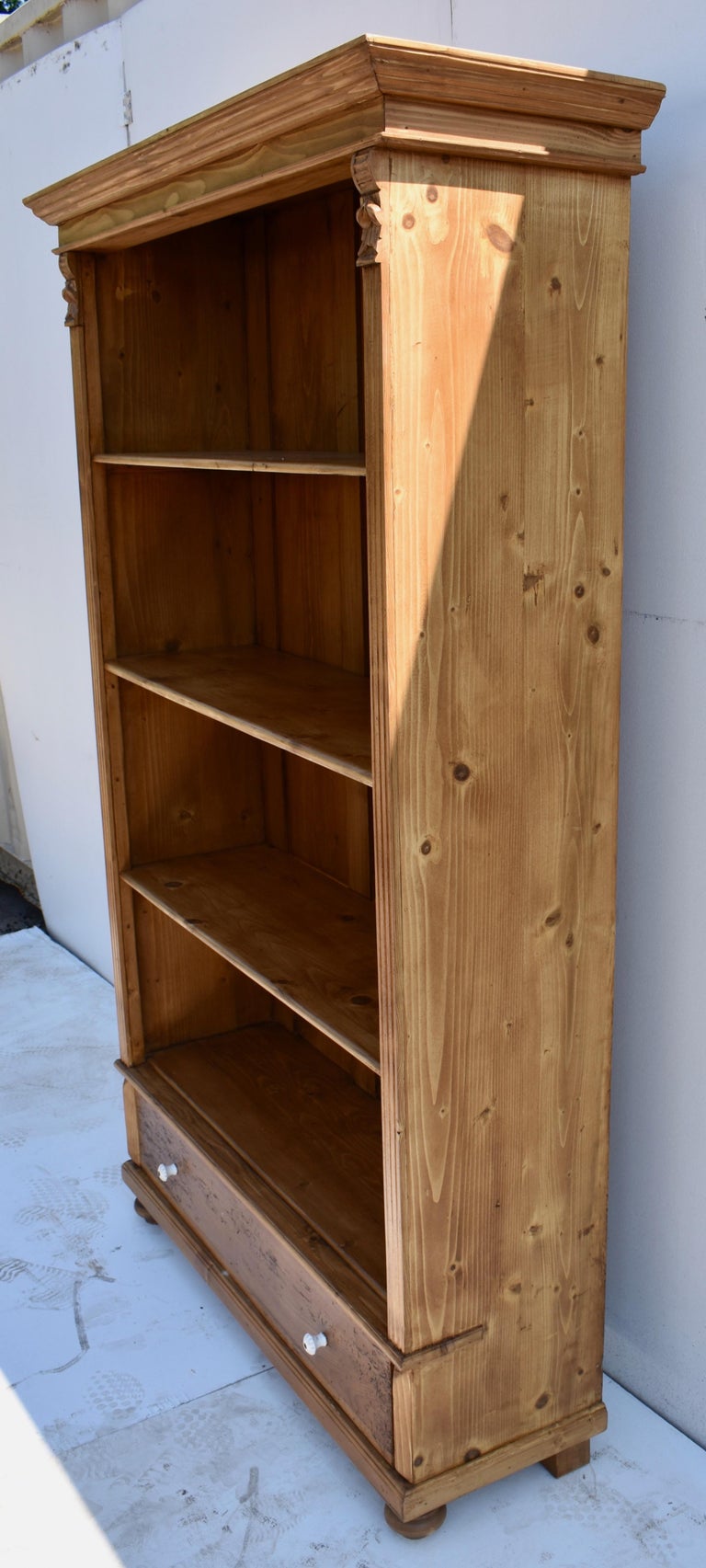 Vintage Pine Bookcase from Armoire, circa 1930 For Sale at 1stDibs