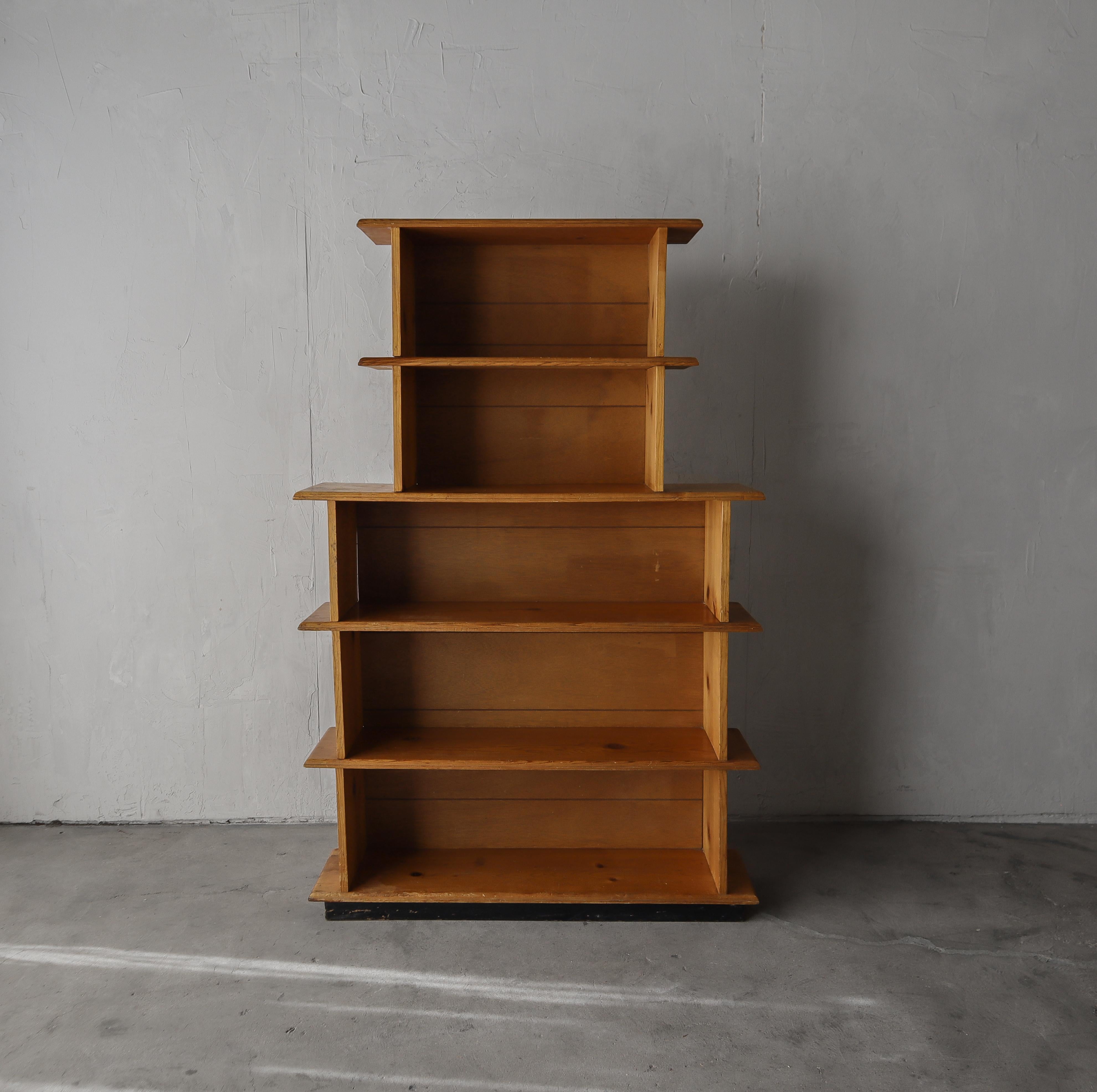Vintage Pine Craftsman 5 Shelf Bookcase For Sale at 1stDibs | craftsman ...