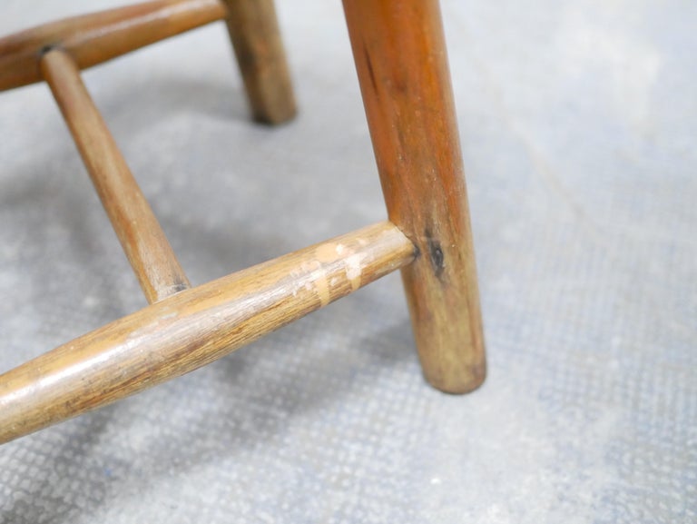 Vintage Pine Stool For Sale at 1stDibs